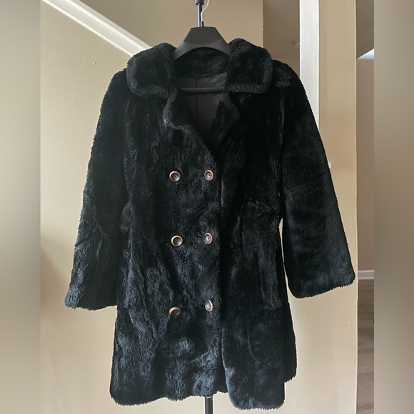 Vintage | Jackets & Coats | Vintage Norba By Glenoit Black Faux Fur ...